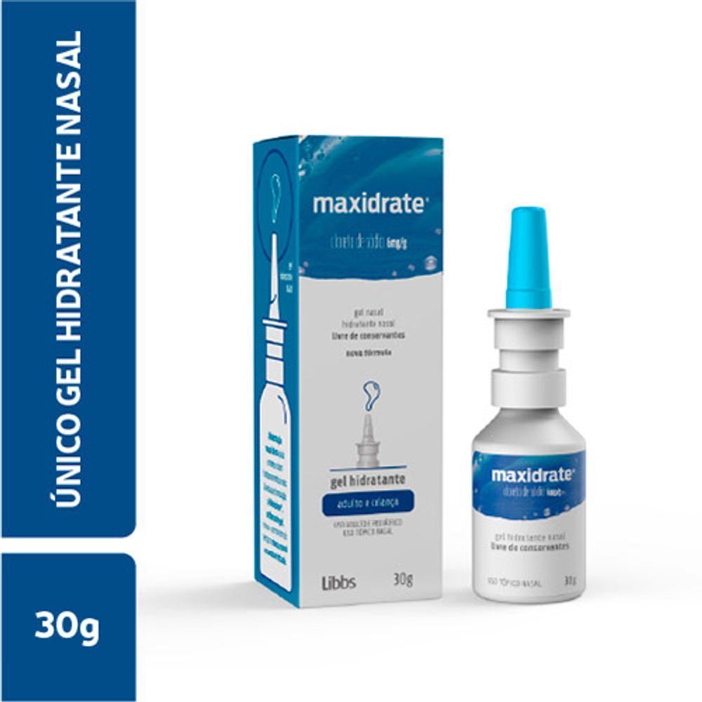 Descongestionante Gel Nasal Maxidrate 6mg 30g - Drogarias Pacheco