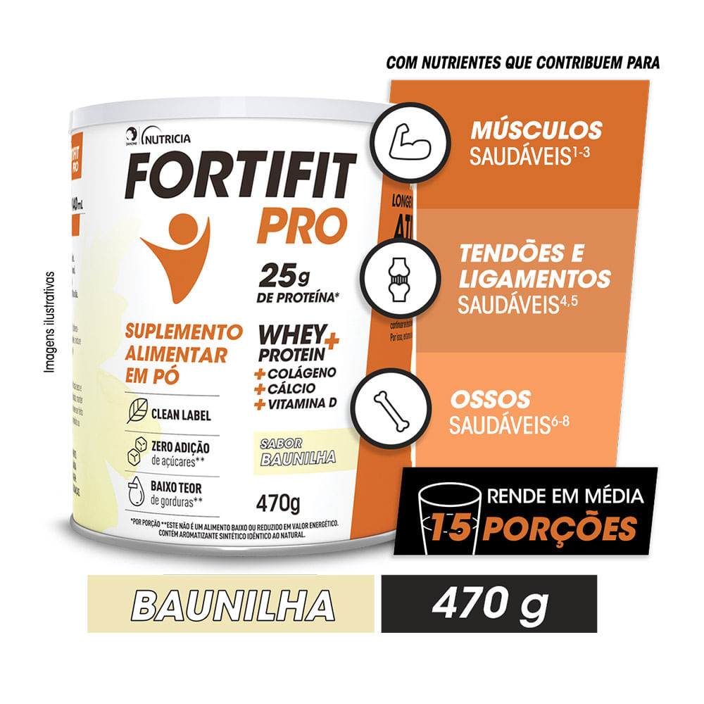Suplemento Alimentar FortiFit Pro Baunilha 470g - Drogarias Pacheco
