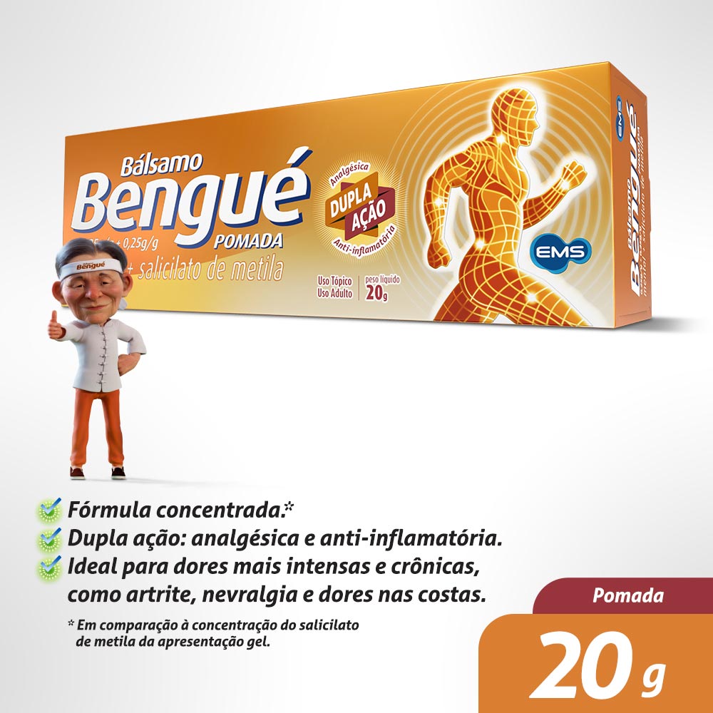 Bálsamo Bengué pomada 20g - Drogarias Pacheco