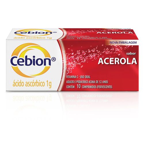 Vitamina C Cebion 1g Acerola 10 Comprimidos Efervescentes - Drogarias ...