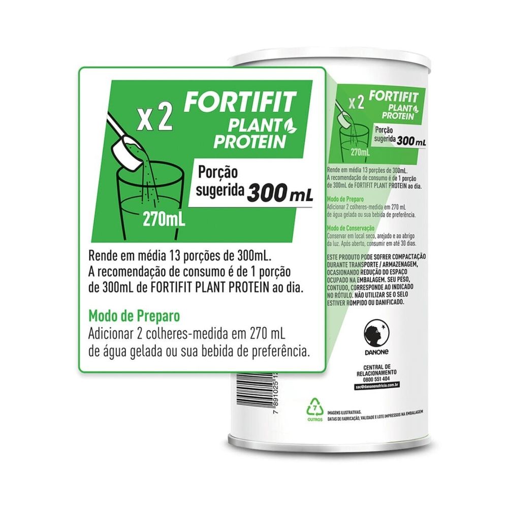 Suplemento Alimentar Fortifit Plant Protein Sabor Chocolate com Avelã ...