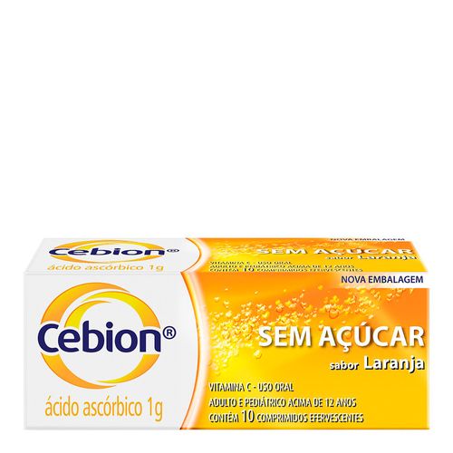 Vitamina C Cebion 1g Sabor Laranja Sem Açúcar 10 Comprimidos ...