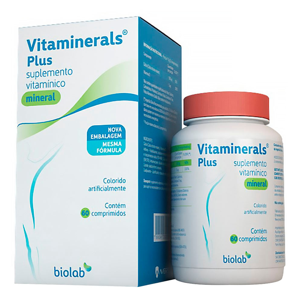Vitaminerals Plus Biolab 60 Comprimidos - Drogarias Pacheco