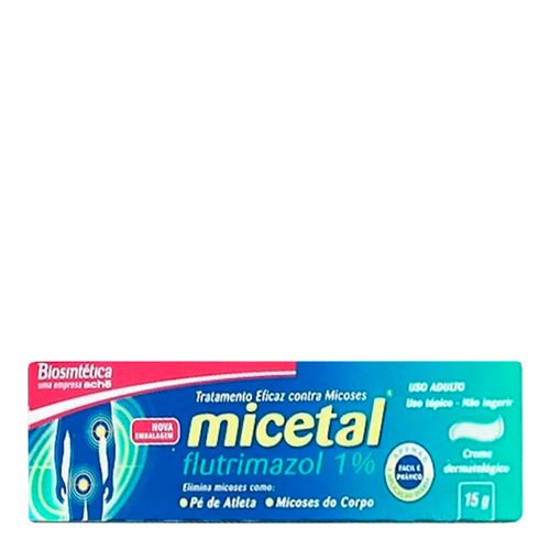 Micetal 1% Creme Dermatológico Biosinteti 15g - Drogarias Pacheco