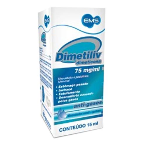 Dimetiliv Gotas 75mg EMS 15ml - Drogarias Pacheco