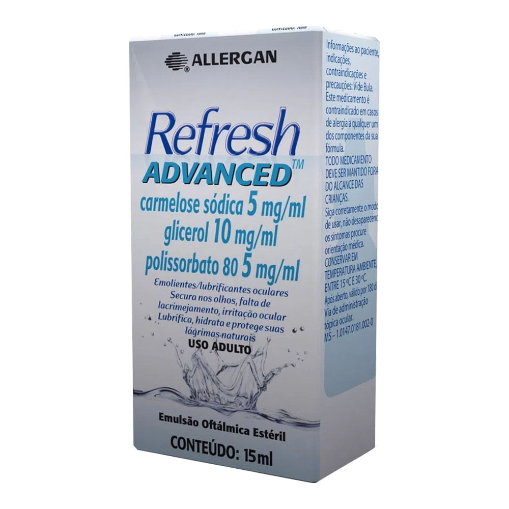 Refresh Advanced Allergan 15ml - Drogarias Pacheco
