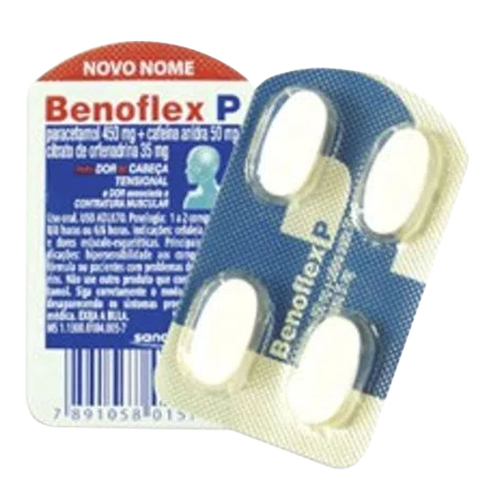 Benoflex P Sanofi Aventis 4 Comprimidos - Drogarias Pacheco