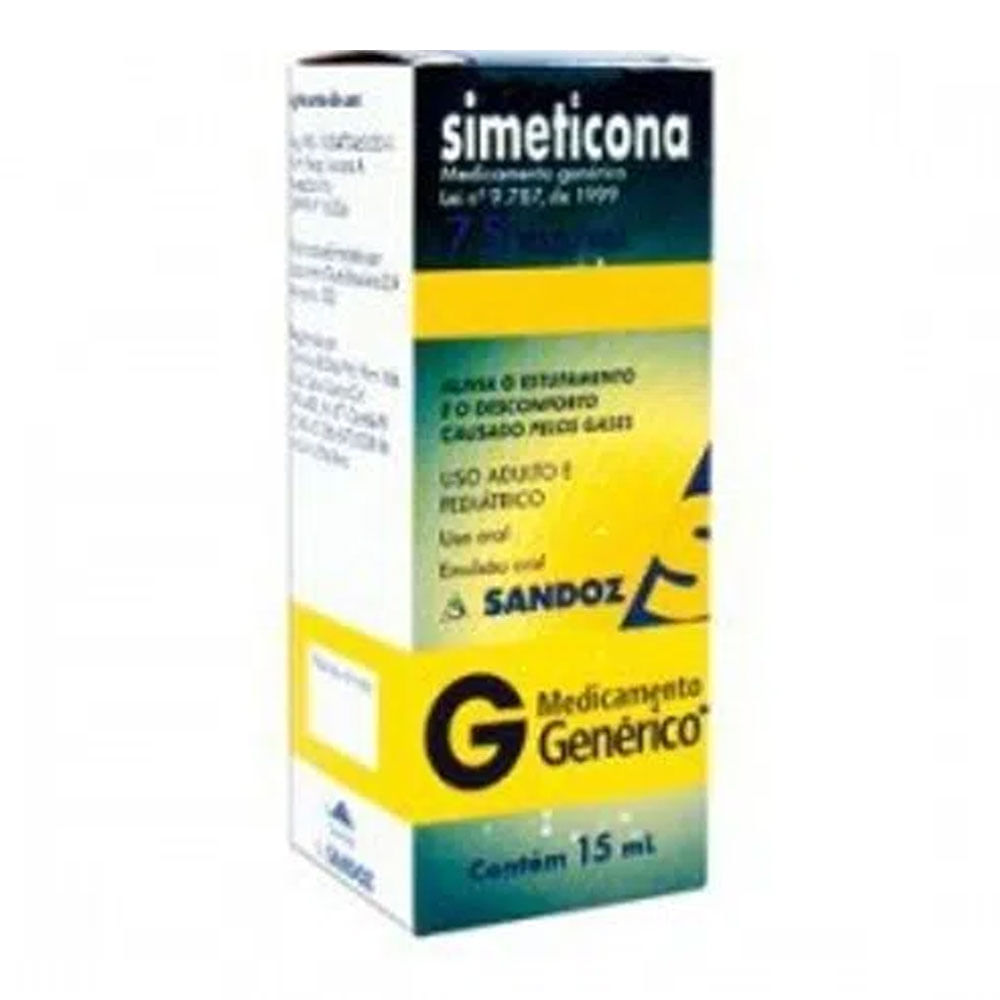 Simeticona 75mg/ml Genérico Sandoz do Brasil 15ml - Drogarias Pacheco