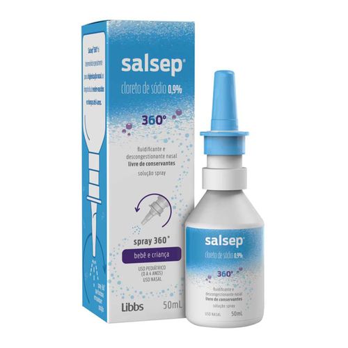 Descongestionante Nasal Salsep Spray 360º 50ml - Drogarias Pacheco