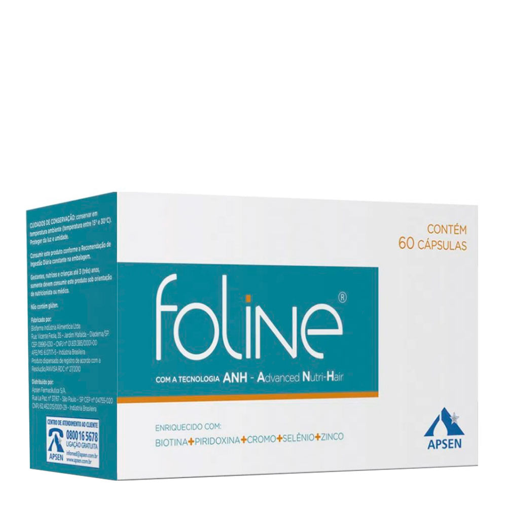 Foline Hair Apsen 60 cápsulas - Drogarias Pacheco