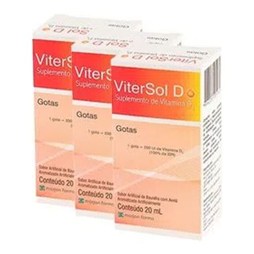 Vitamina D Vitersol D Gotas 20ml 3 Unidades - Drogarias Pacheco