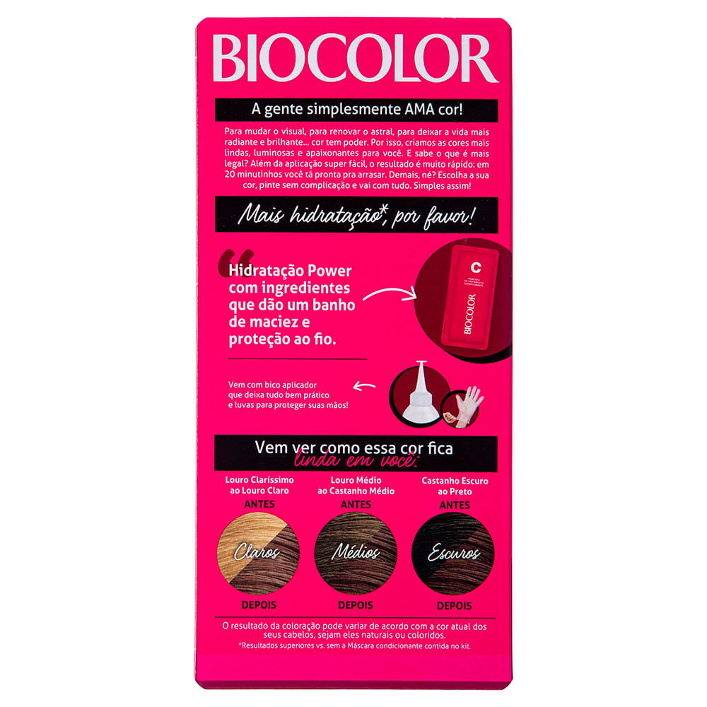 Coloração Permanente Biocolor Acaju Escuro Poderoso 4.5 1 Unidade ...