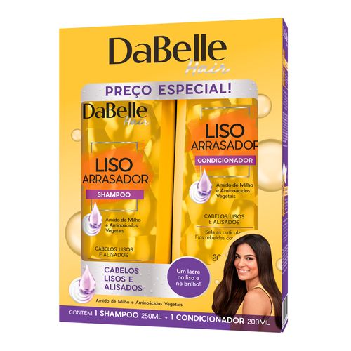 Kit Shampoo Dabelle Liso Arrasador 250ml + Condicionador 200ml - Drogarias Pacheco