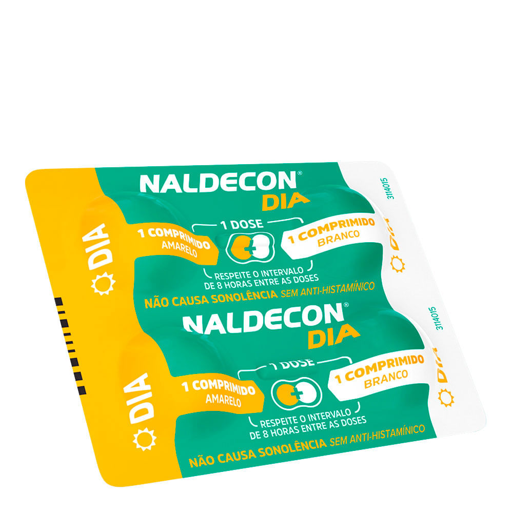 Antigripal Naldecon Dia Blister 4 Comprimidos - Drogarias Pacheco