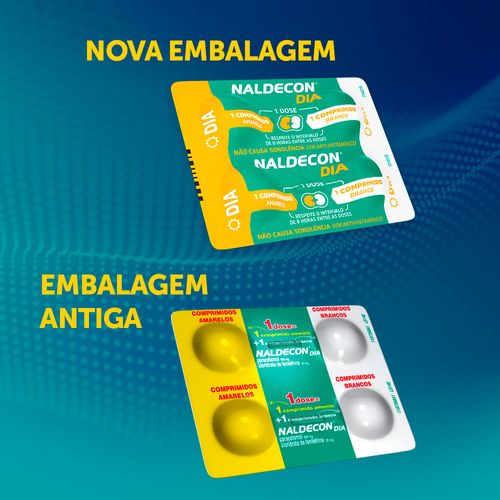 Antigripal Naldecon Dia Blister 4 Comprimidos - Drogarias Pacheco