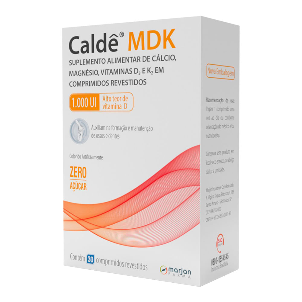 Suplemento Alimentar Caldê MDK 1.000UI 30 Comprimidos - Drogarias Pacheco