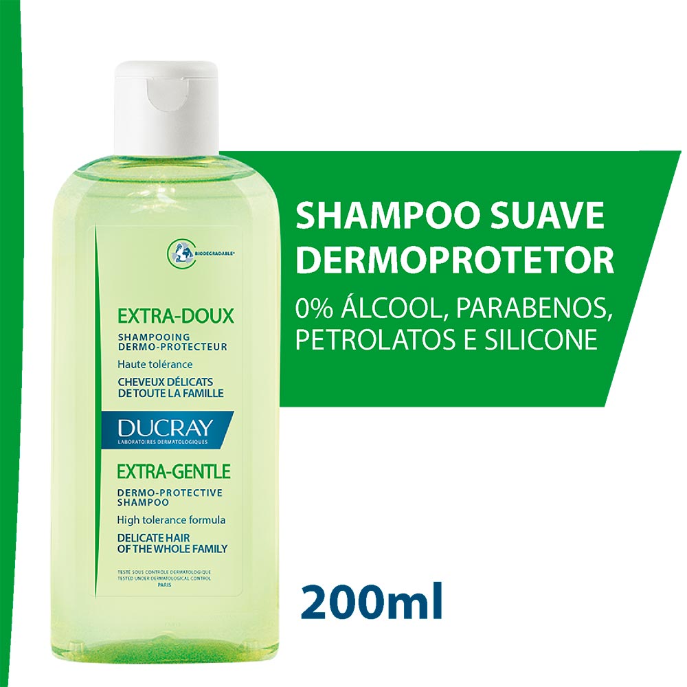 Shampoo Dermoprotetor Ducray Extra-Doux Uso Diário 200ml - Drogarias ...