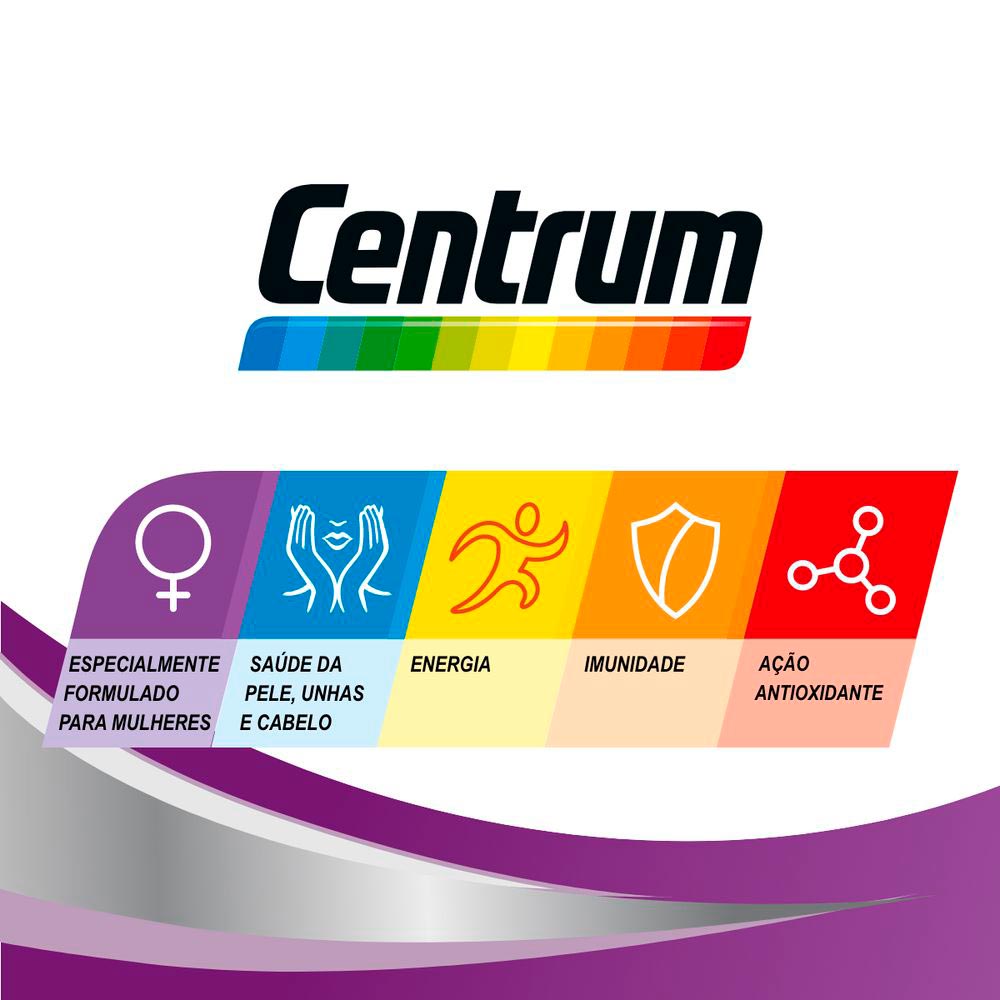 Multivitaminico Centrum Gender Mulher de A a Zinco com Vitaminas e ...
