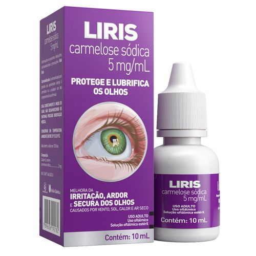 Liris Colírio para os Olhos com Carmelose Sódica, Lubrifica, Hidrata e ...