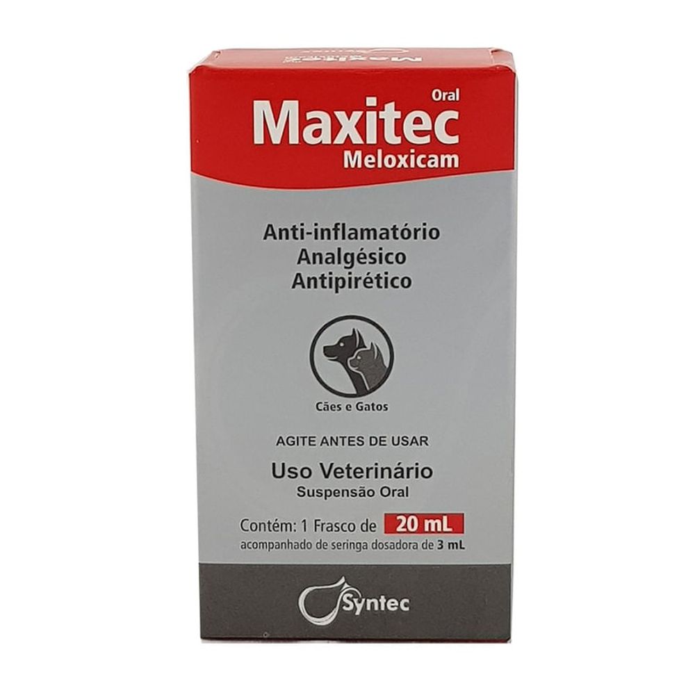 Maxitec Meloxicam Oral 20ml Syntec Cães e Gatos - Drogarias Pacheco