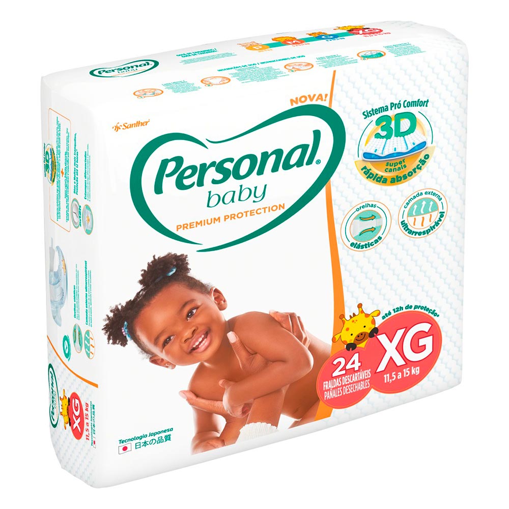 Fralda Personal Baby Premium Protection XG 24 Unidades - Drogarias Pacheco