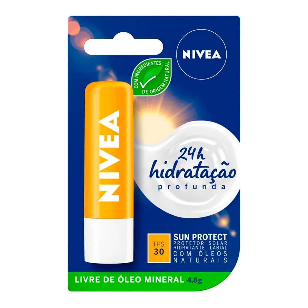 Kit Nivea Sun Protetor Solar Hidratante Labial Alta Proteção FPS 30 4 ...