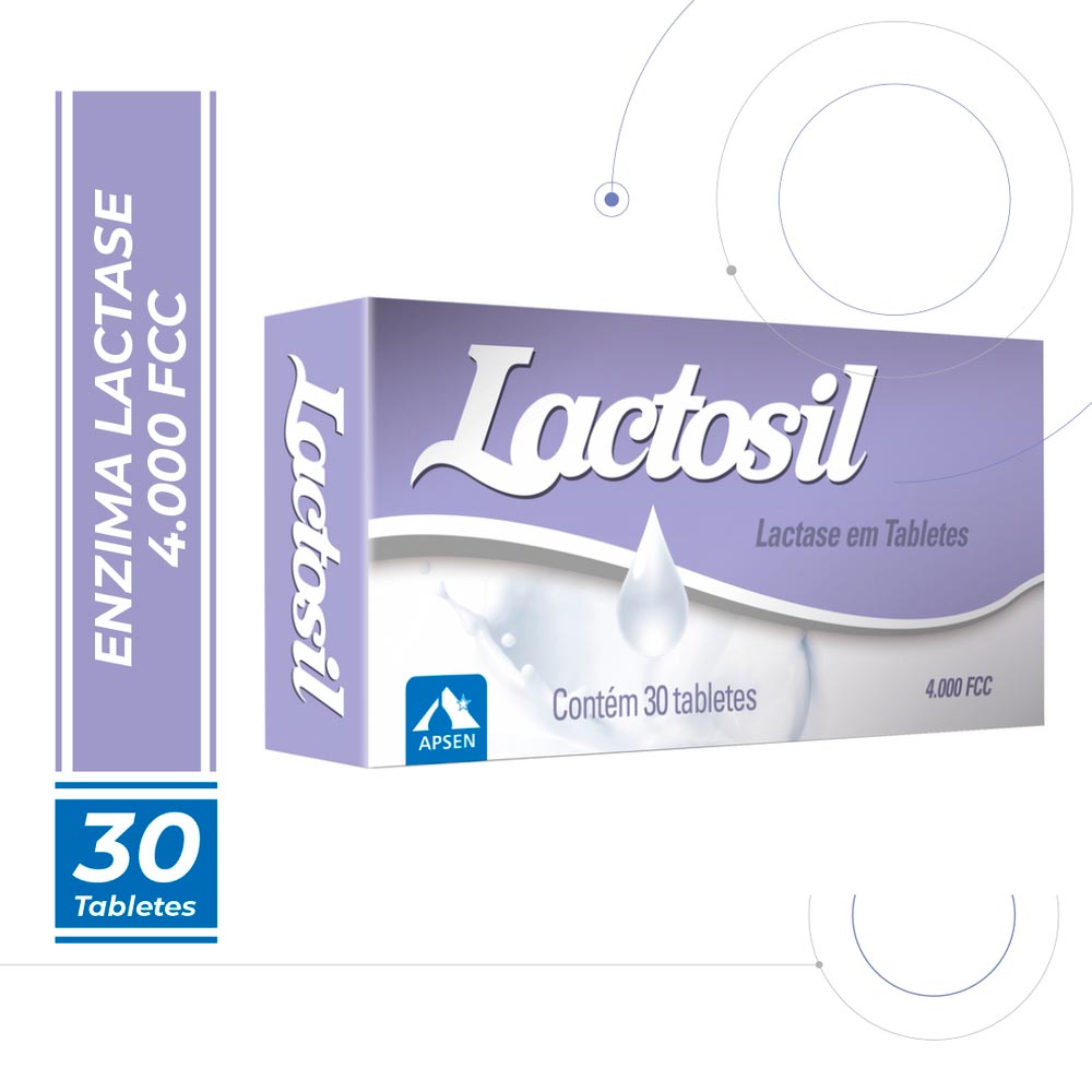 Lactosil 4000 FCC ALU Infantil Apsen 30 Tabletes Dispersíveis ...