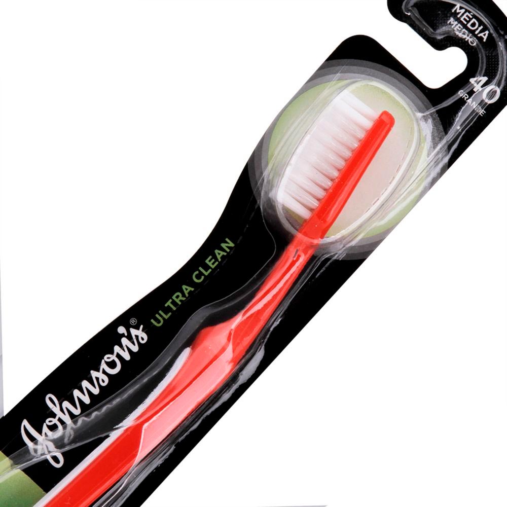 Escova Dental Johnson's Reach Ultra Clean Média - Drogarias Pacheco