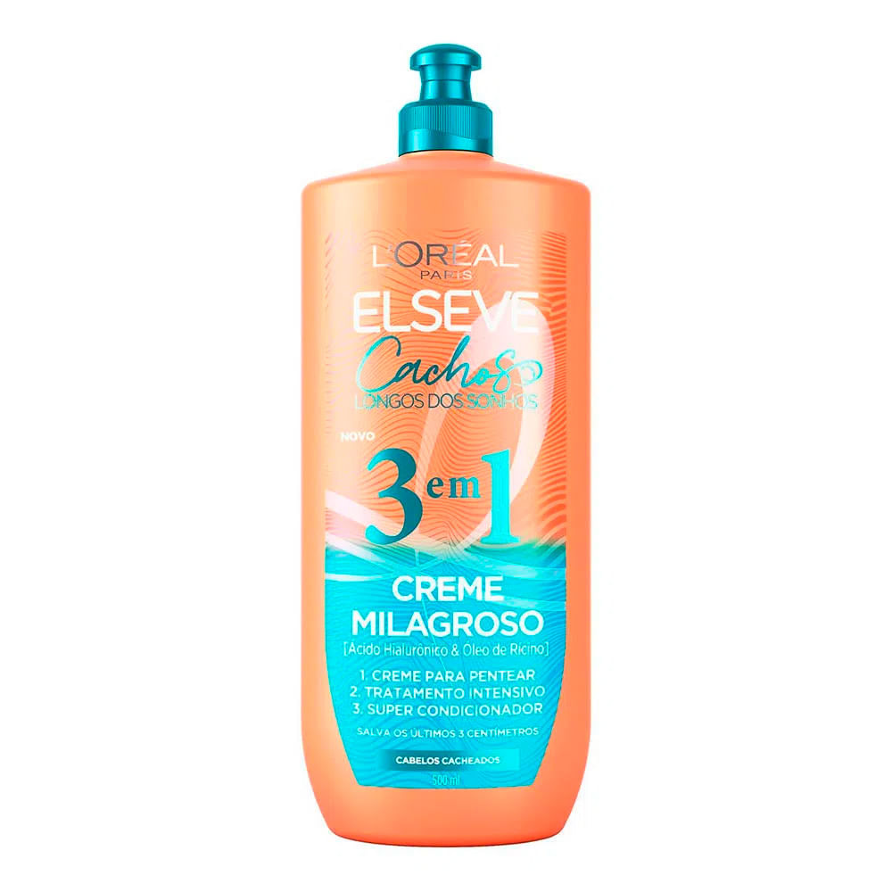Kit Elseve Creme de Tratamento 300ml + Creme para Pentear 250ml + Creme ...