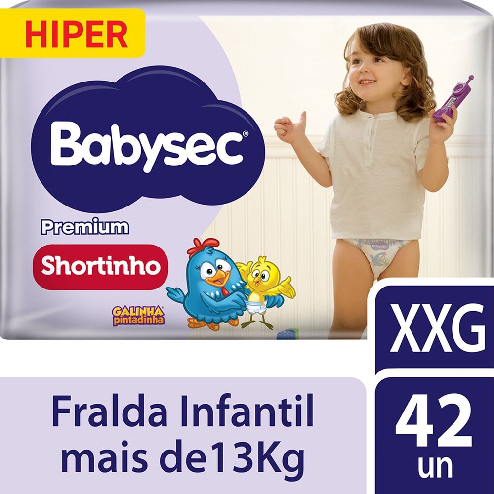 Fralda Babysec Shortinho Xxg 42 Unidades - Drogarias Pacheco